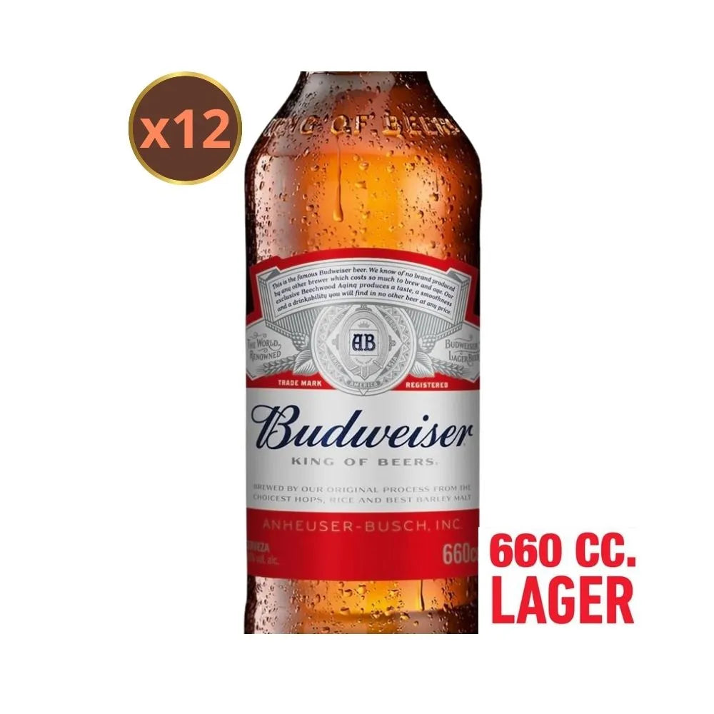 Cerveza Budweiser 660ml Caja x12 – Unlitro